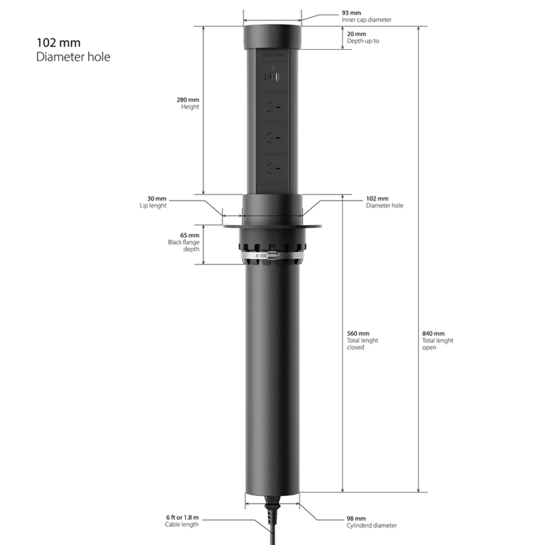 Power outlets popup by award winning designing Point Pod